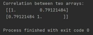 Correlation between arrays in Numpy - Pythoneo